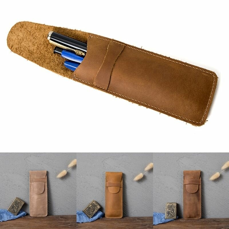 Случайный ретро-пенал из воловьей кожи