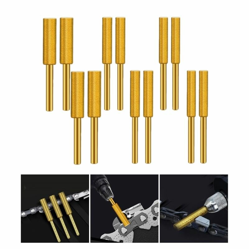 1 комплект из 12 шлифовальных головок для цепной бензопилы