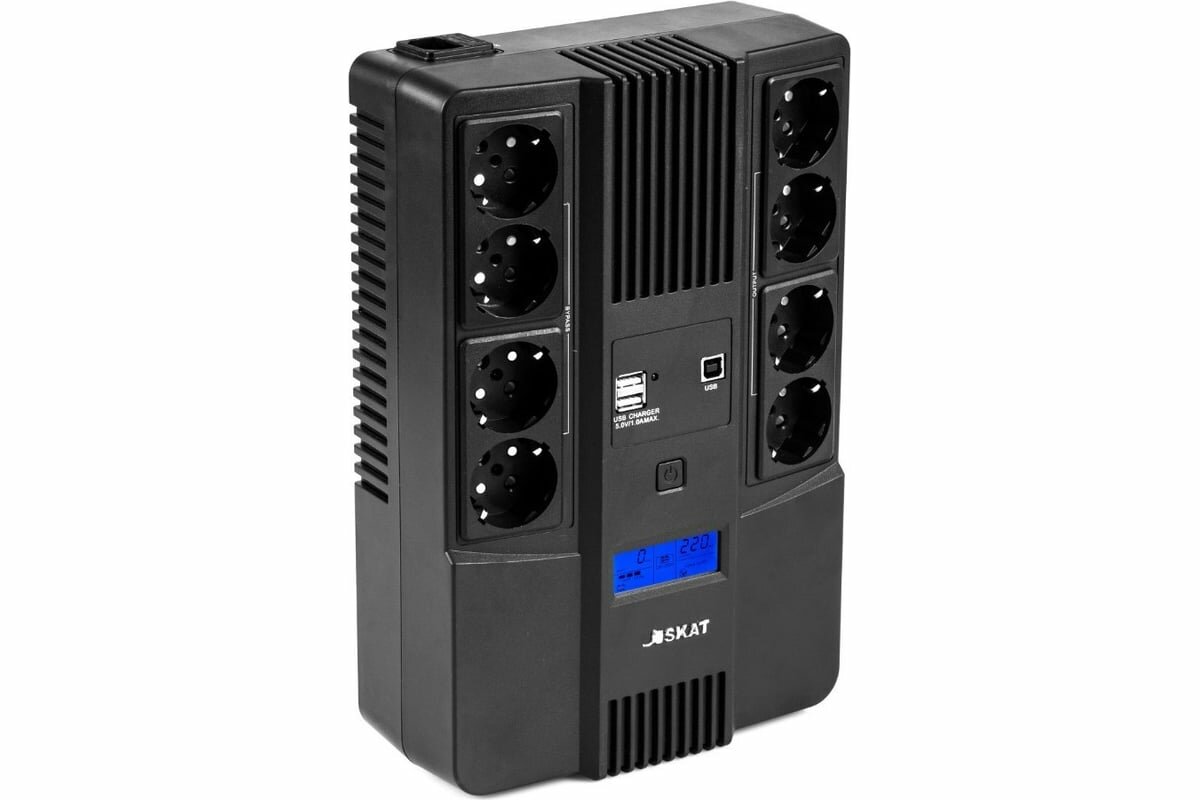ИБП Бастион SKAT-UPS 1000-AID-IN-1x9-8 1000/600Вт (8934) черный