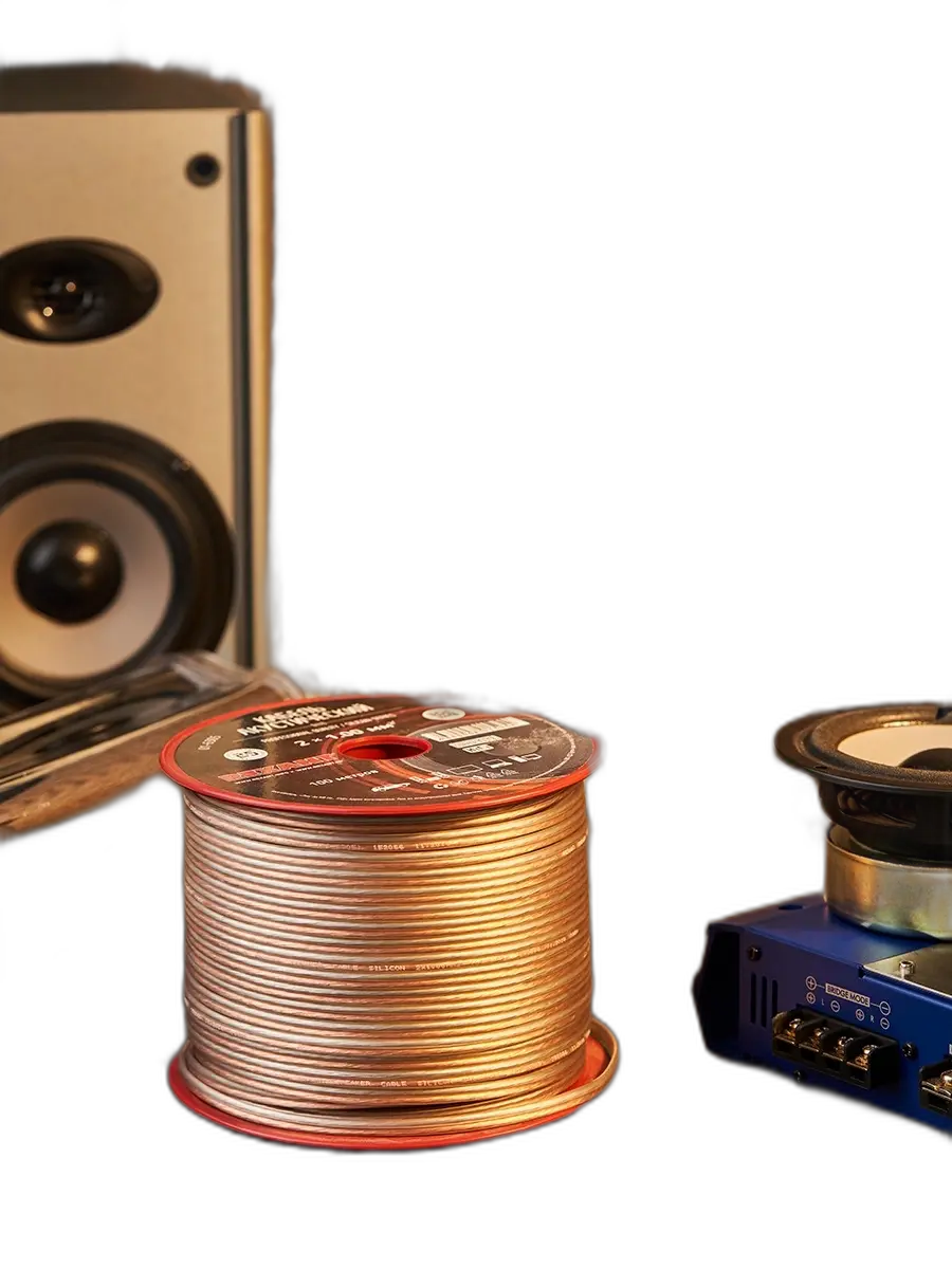 Кабель акустический 2х1,0 кв. мм для сабвуфера, колонок 100м