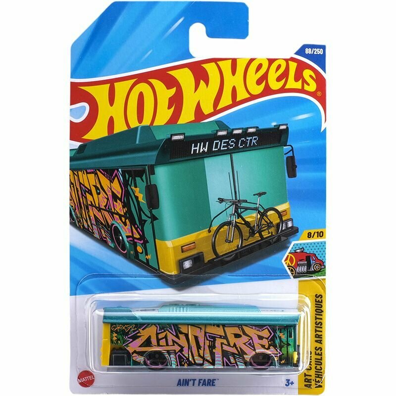 Hot Wheels Модель автомобиля из сплава 1:64, Серия 25N(88-Автобус с граффити)