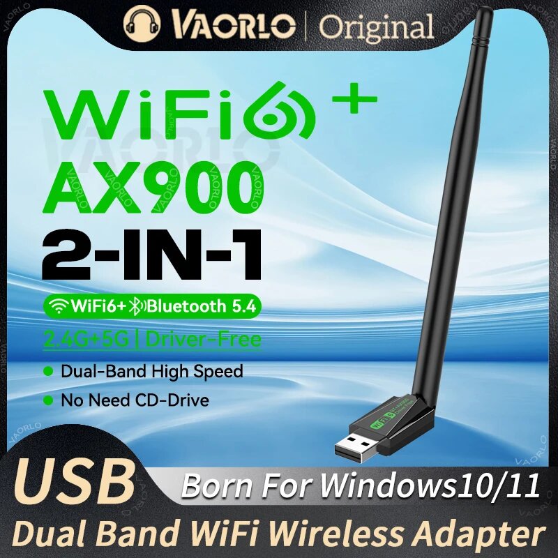 WiFi 6 адаптер USB AX900 Bluetooth 5.4 BW22 — фото 1