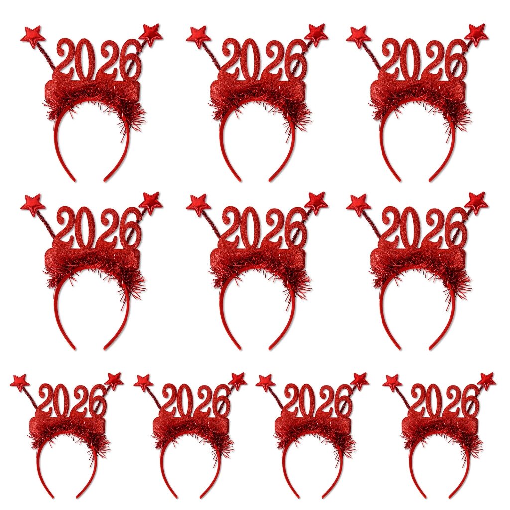 Новогодние Короны, Лента Для Волос, Блестящая Сцена 2026, Головные Уборы, Короны, Реквизит Для Рождественской Вечеринки, Короны, Подарочные Повязки