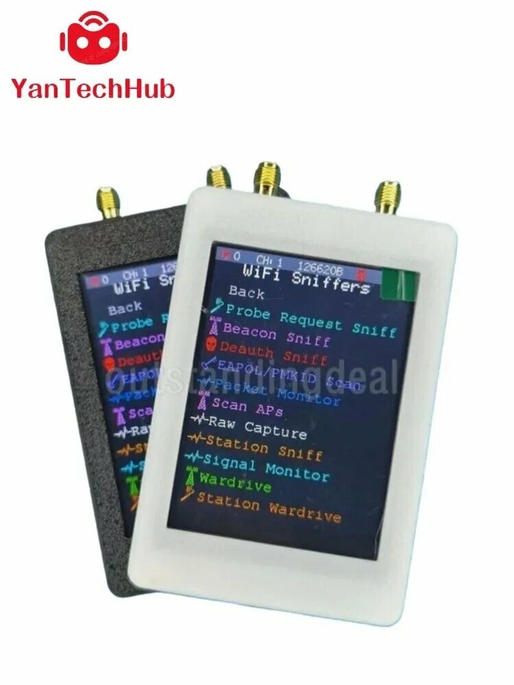 ESP32 Marauder V6 с сенсорным экраном 2.8 дюйма и высококоэффициентной антенной