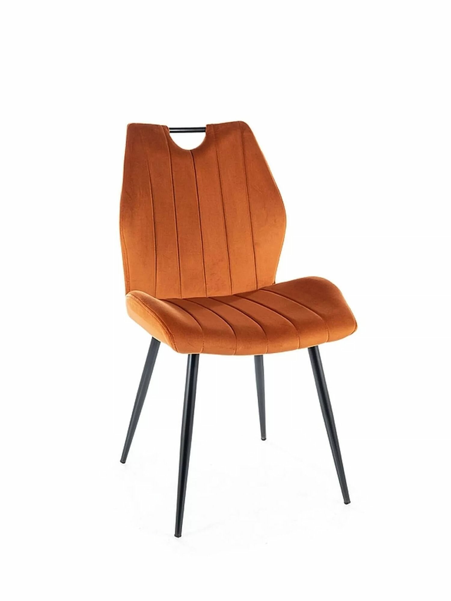 Стул кухонный SIGNAL ARCO Velvet Bluvel 4215 корица/черный