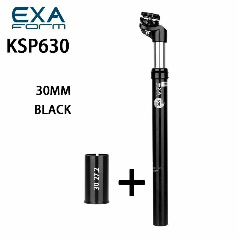 KS EXA Form 630, подседельный штырь с велосипедной подвеской, 30.0x350 мм, черный