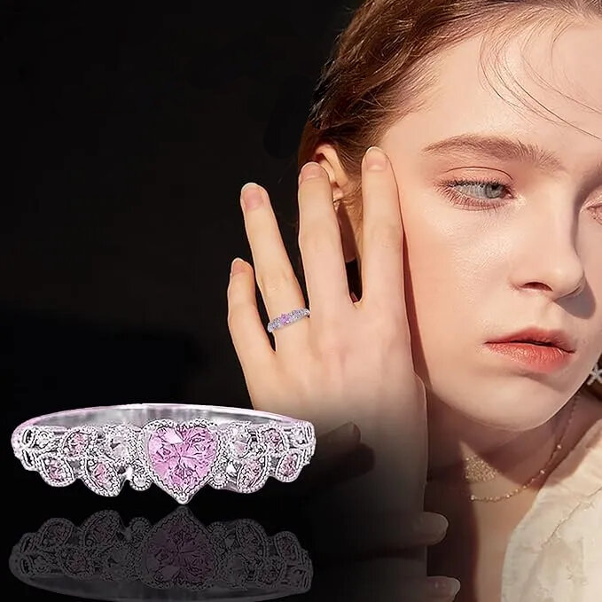 Кольцо помолвочное, фианит