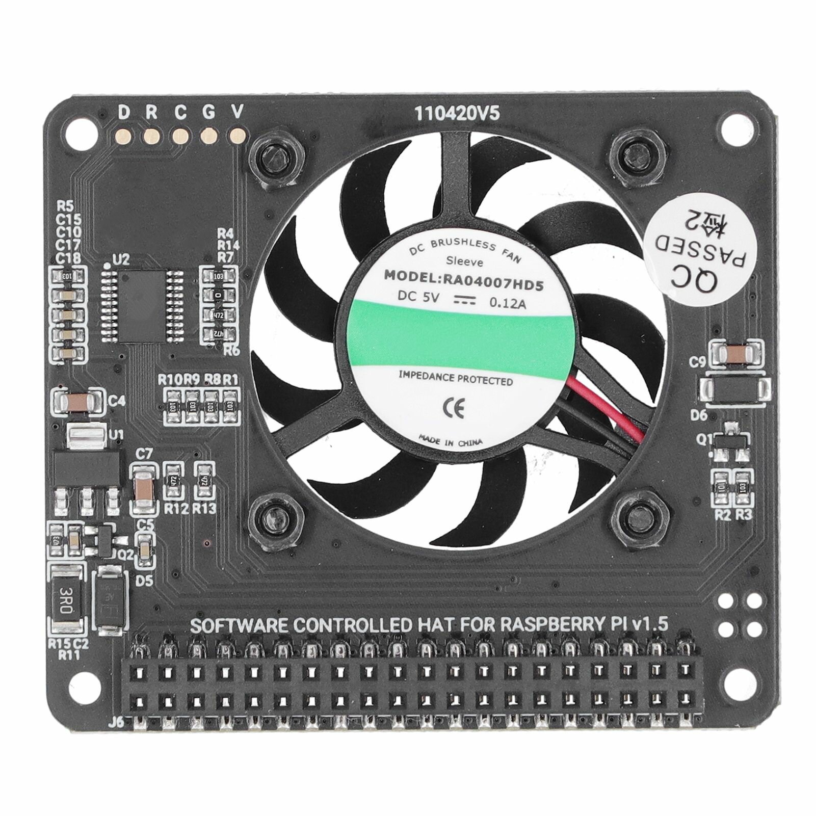Модуль вентилятора с регулируемой скоростью для Raspberry Pi 4B/3B