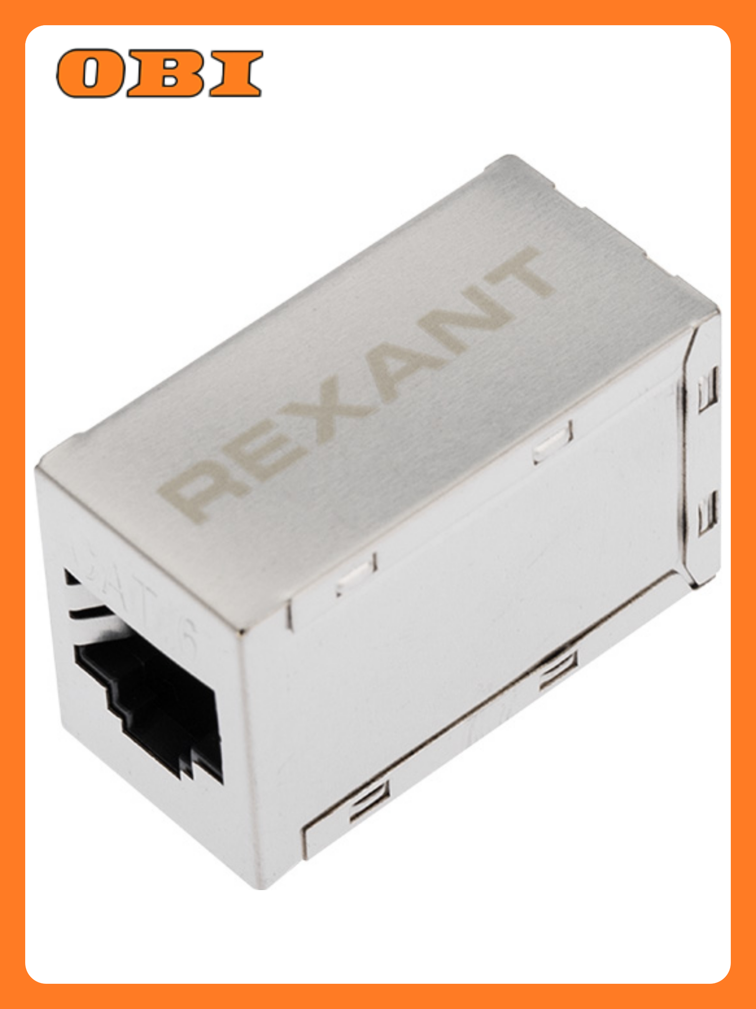Адаптер REXANT FTP, RJ-45, CAT 6, экранированный, белый, 1 шт