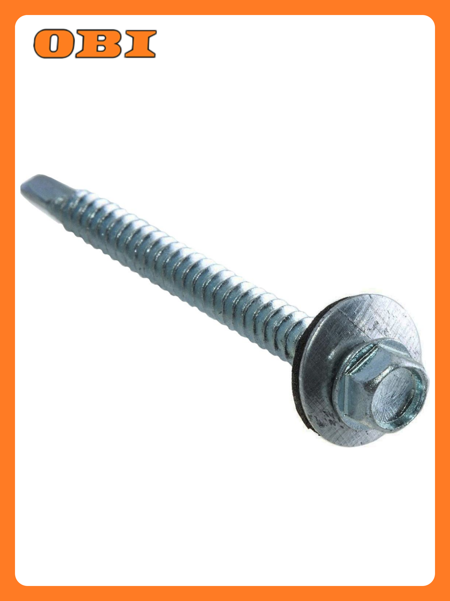 Саморезы Стройбат 4,8x50 мм шестигранные кровельные белый цинк 40 шт