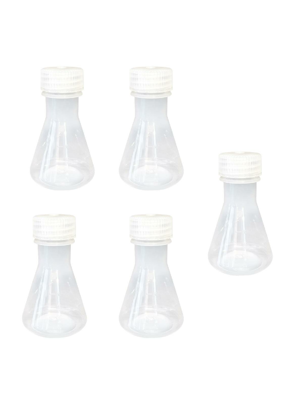 5 шт прозрачные пластиковые мерные колбы треугольной формы Лаборатория колбы с крышкой