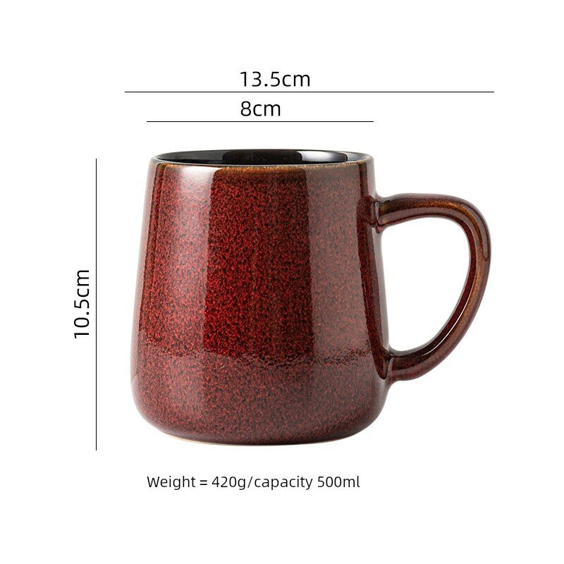 Кружка в скандинавском стиле, большая чашка для завтрака, элегантная чашка, керамическая чашка для воды, офисная чайная