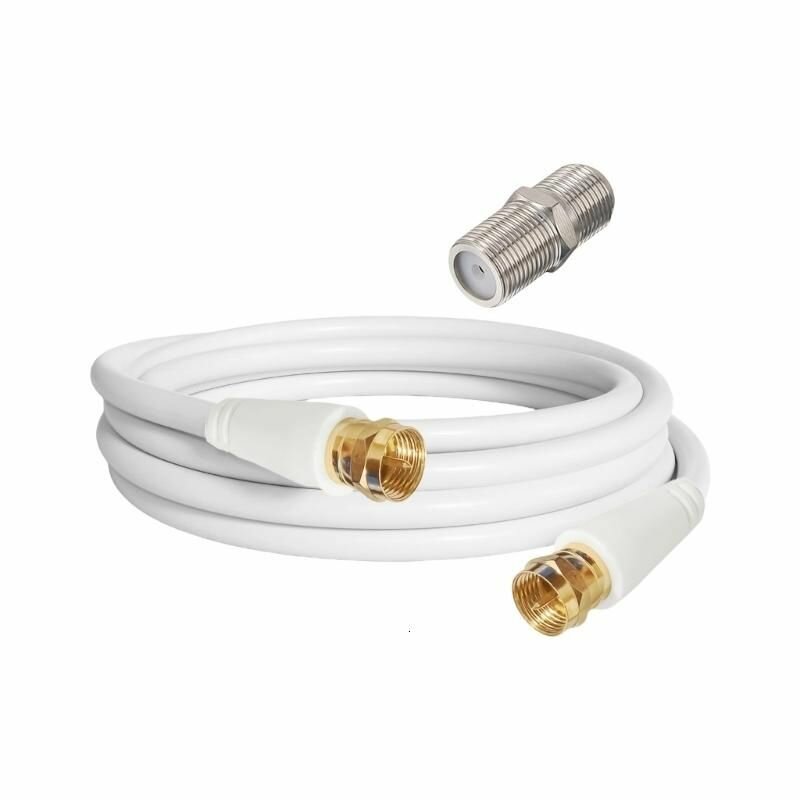 Гибкий кабель RG59U с позолоченными контактами и разной длиной, 3m - Двойная прямая головка