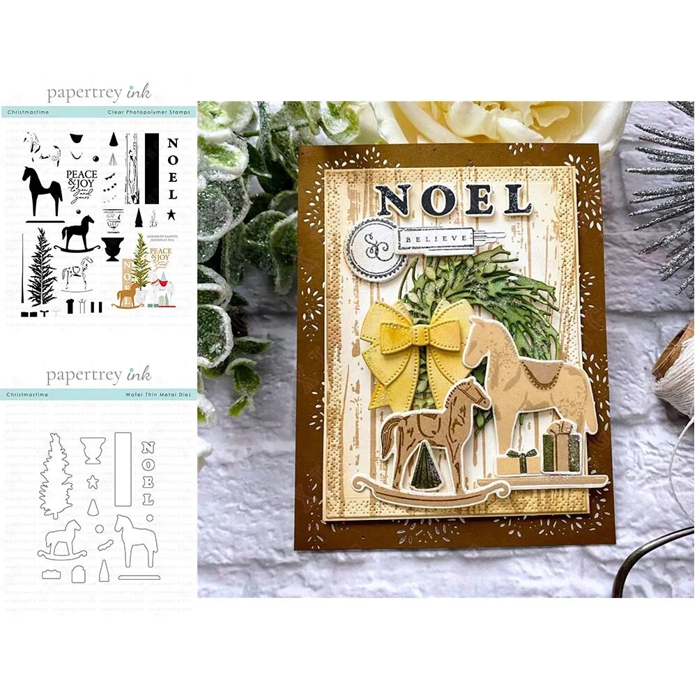 Штампы для тиснения фольгой Paper Trey Ink Noel Believe, 2 шт.