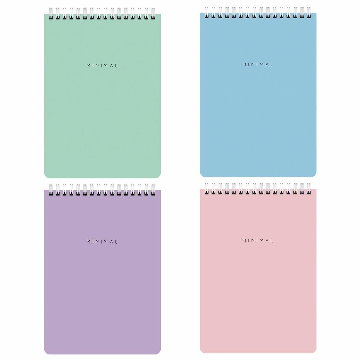 Блокнот 60л, А5 Brauberg "Minimal Pastel", клетка, спираль, твердая подложка (116427), 64шт.