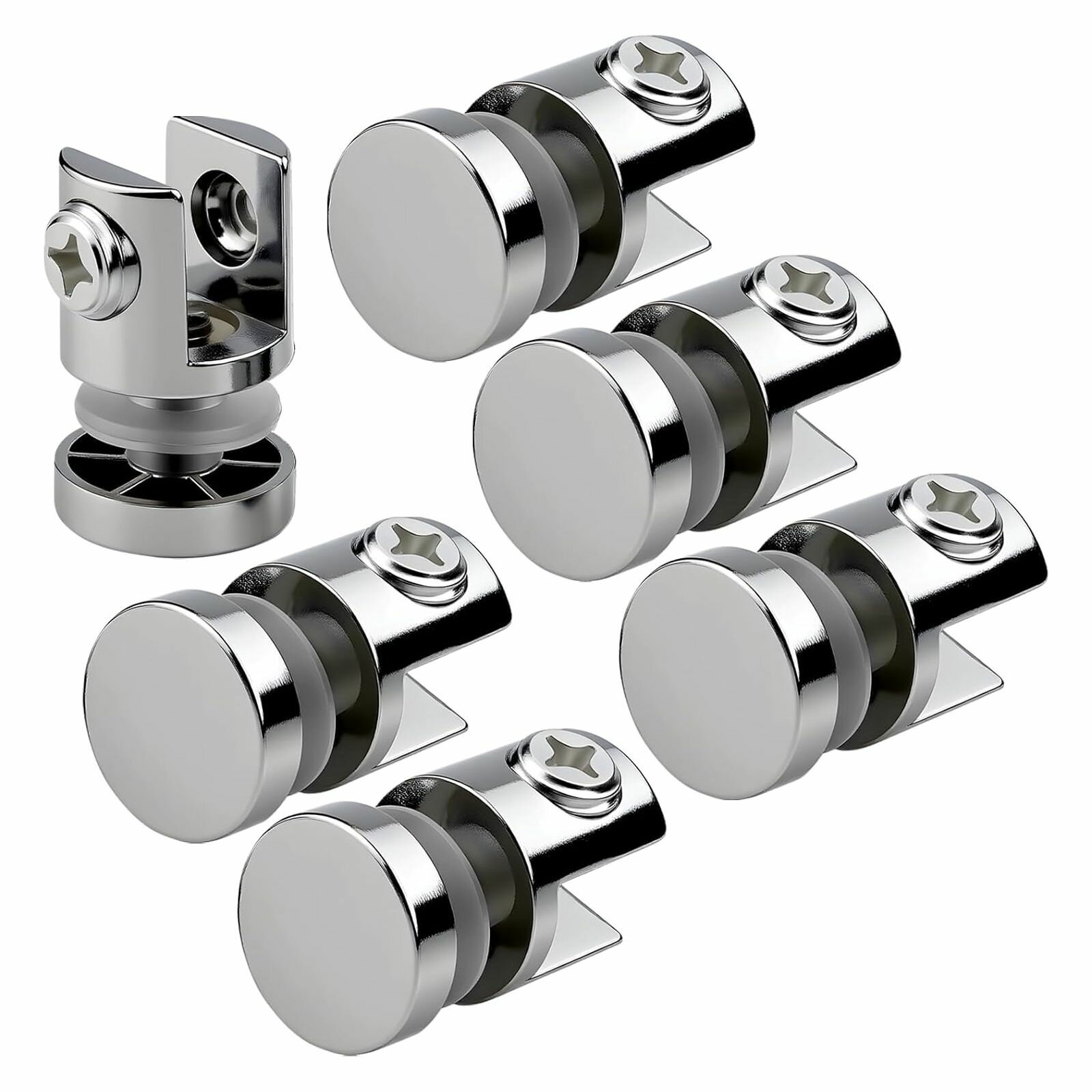 6 шт Прочные регулируемые зажимы для стекла предназначены панелей толщиной 5-10 мм