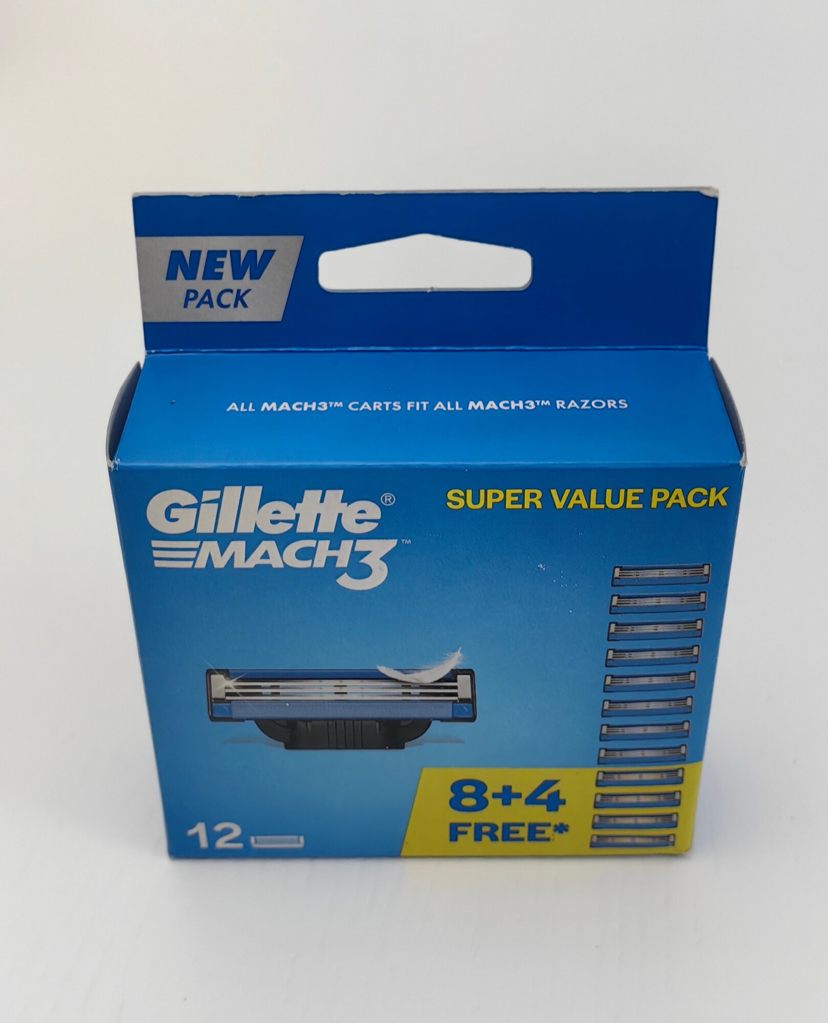 Кассеты для бритья GILLETTE MACH-3 12шт