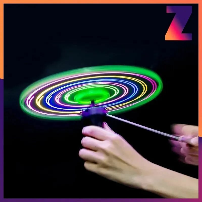 Летающая тарелка с разноцветной подсветкой 5-6 LED огней игрушка для детей на улице