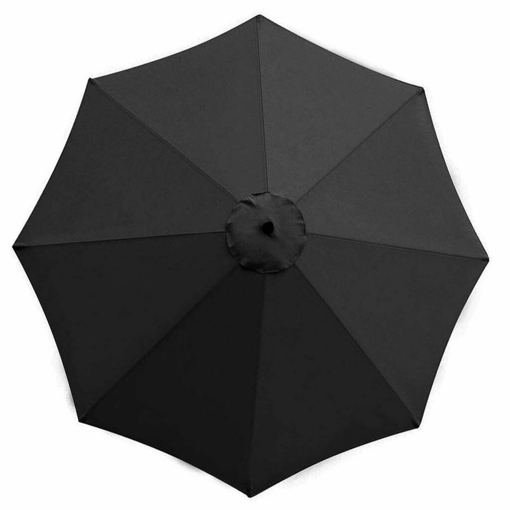 Уличный зонт от солнца, уличный непромокаемый зонт от солнца, садовый зонт, диаметр 2 метра, 6 костяных поверхностей зонта можно заменить-черный