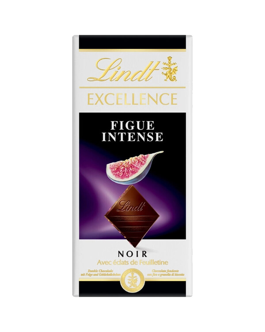 Темный шоколад Lindt Excellence с инжиром, 100г x 1шт