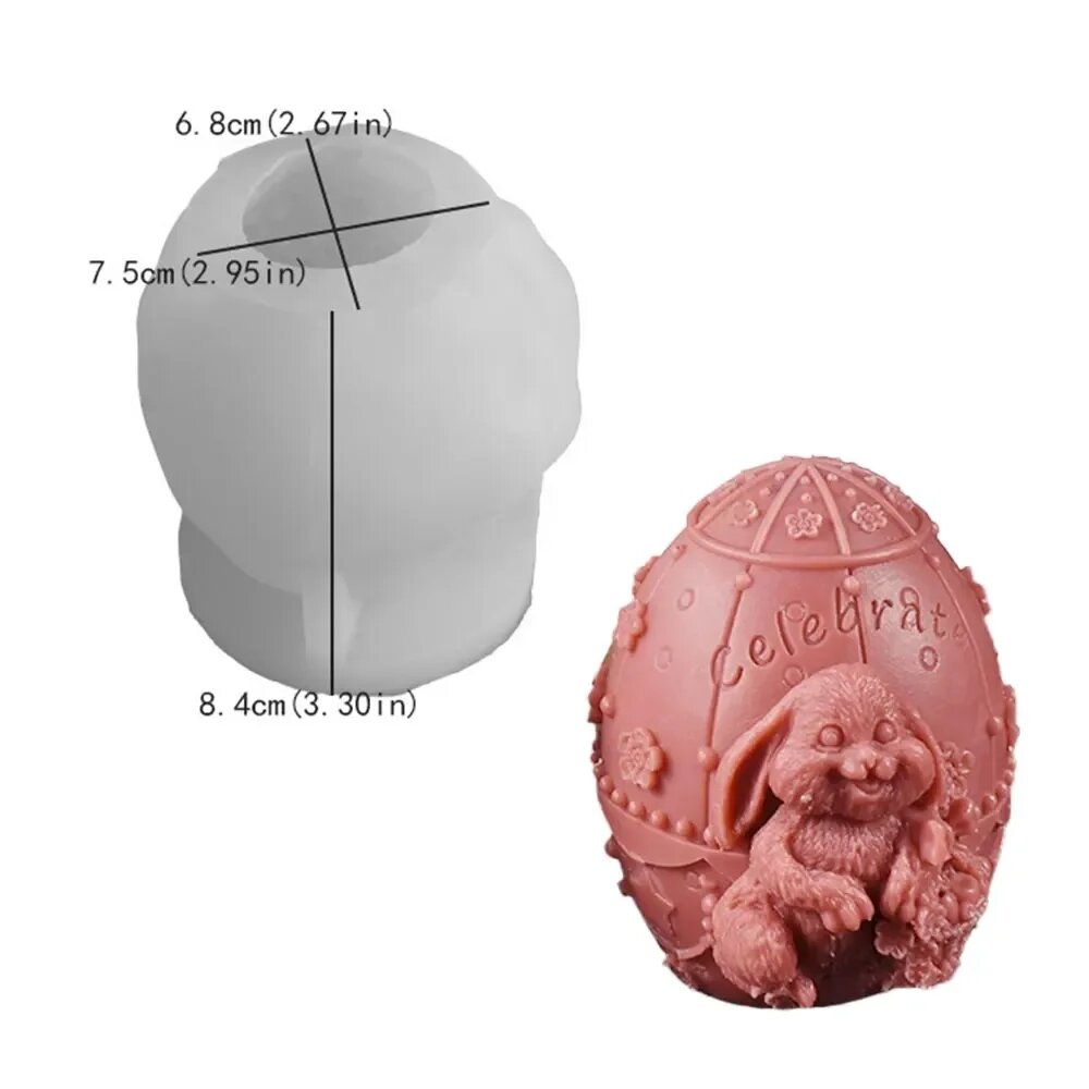 Силиконовая форма для мыла/украшений, 8.4x7.5x6.8 см, Цвет: B