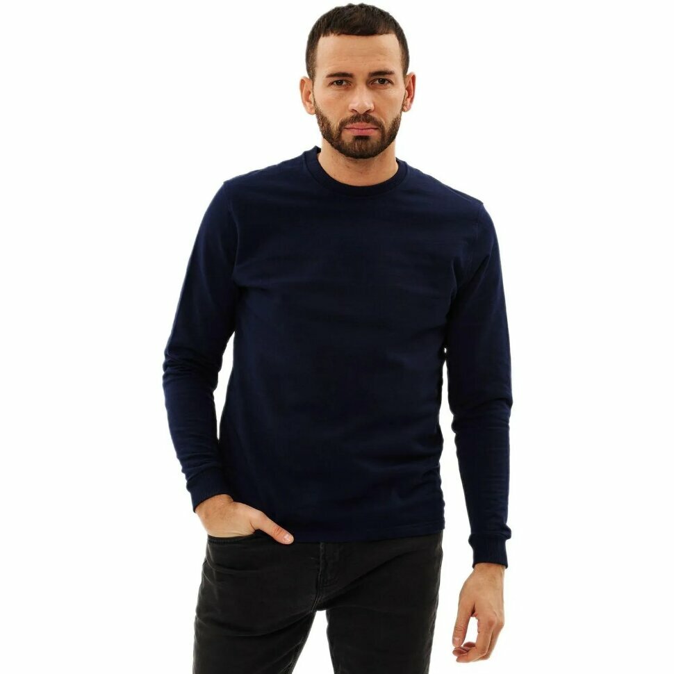 Толстовка 100% хб (240г) без капюшона, цв. темно-синий, размер XL, 2385239