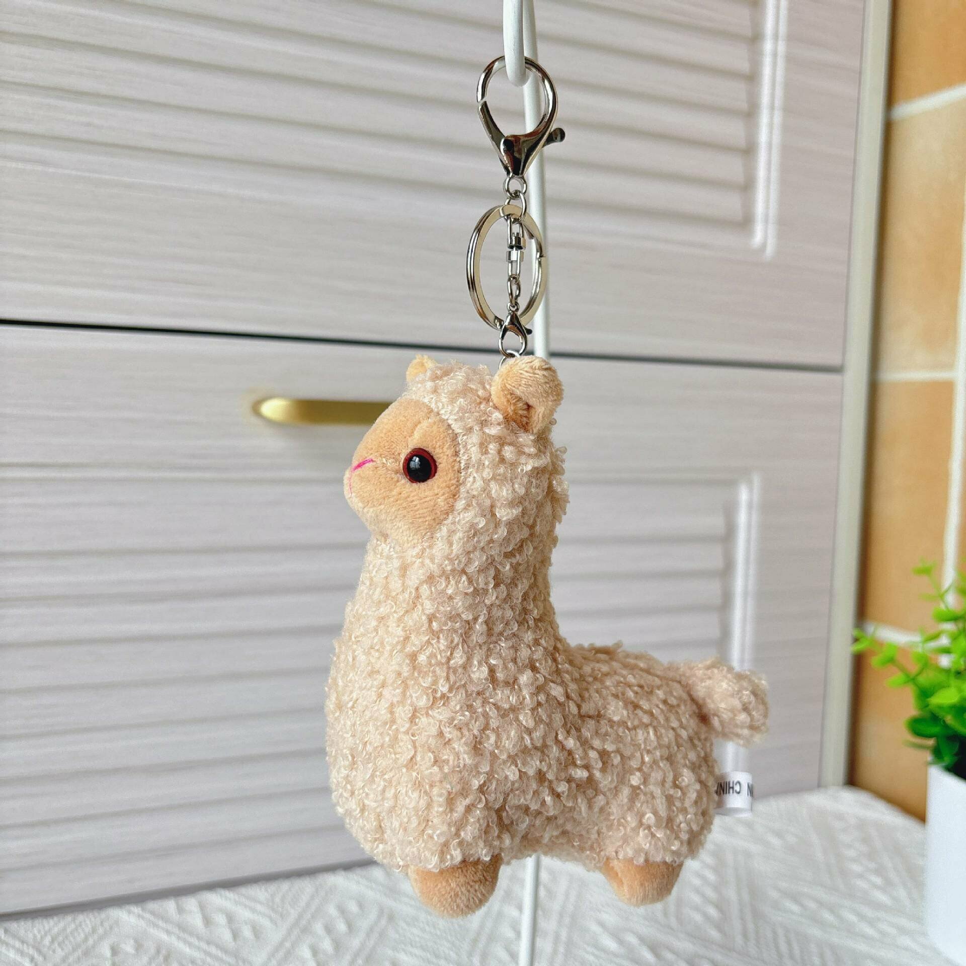 Милая плюшевая кукла-подвеска из альпаки в стиле ins, игрушка-брелок из альпаки, подвеска для сумки с ягненком, кукла с