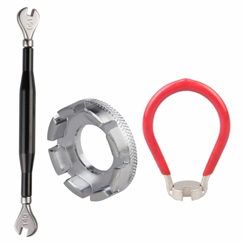 Набор ключей для велосипедных спиц из 3 предметов, инструмент регулировки горного и дорожного обода, правильный