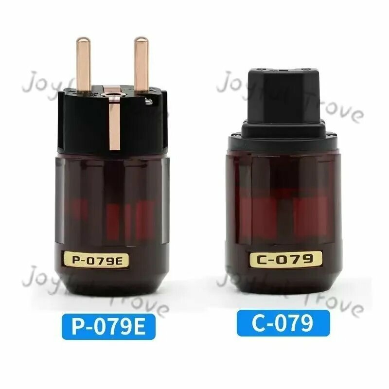 1 пара абсолютно новых Oyaide HIFI P-079 Schuko EU вилка питания с родиевым покрытием IEC динамик аудио шнур питания мужской женский разъем