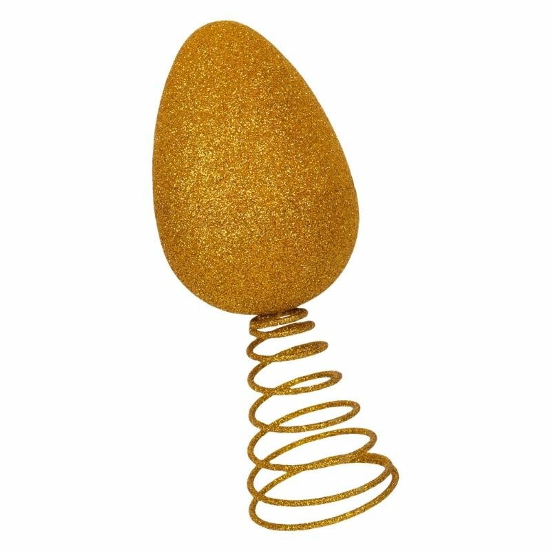 Оформление сцены с атмосферой праздничной вечеринки на вершине елки из яиц-Золотое яйцо