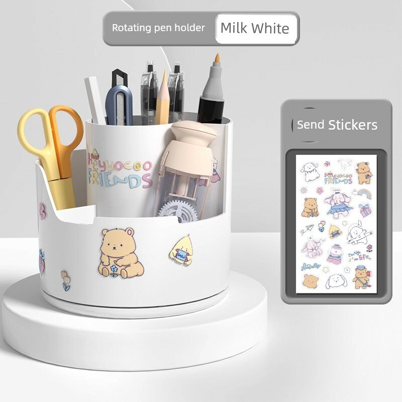 Подставка для ручек Deli, вращающаяся на 360 градусов, многоуровневая, с большой вместимостью, для учеников начальной