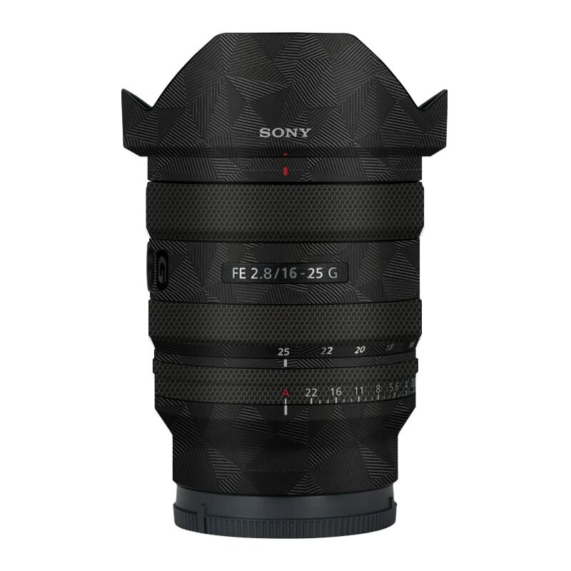 Защитная пленка для объектива Sony FE 16-25mm f/2.8 G - Скандинавский треугольник черный, полное покрытие 3М