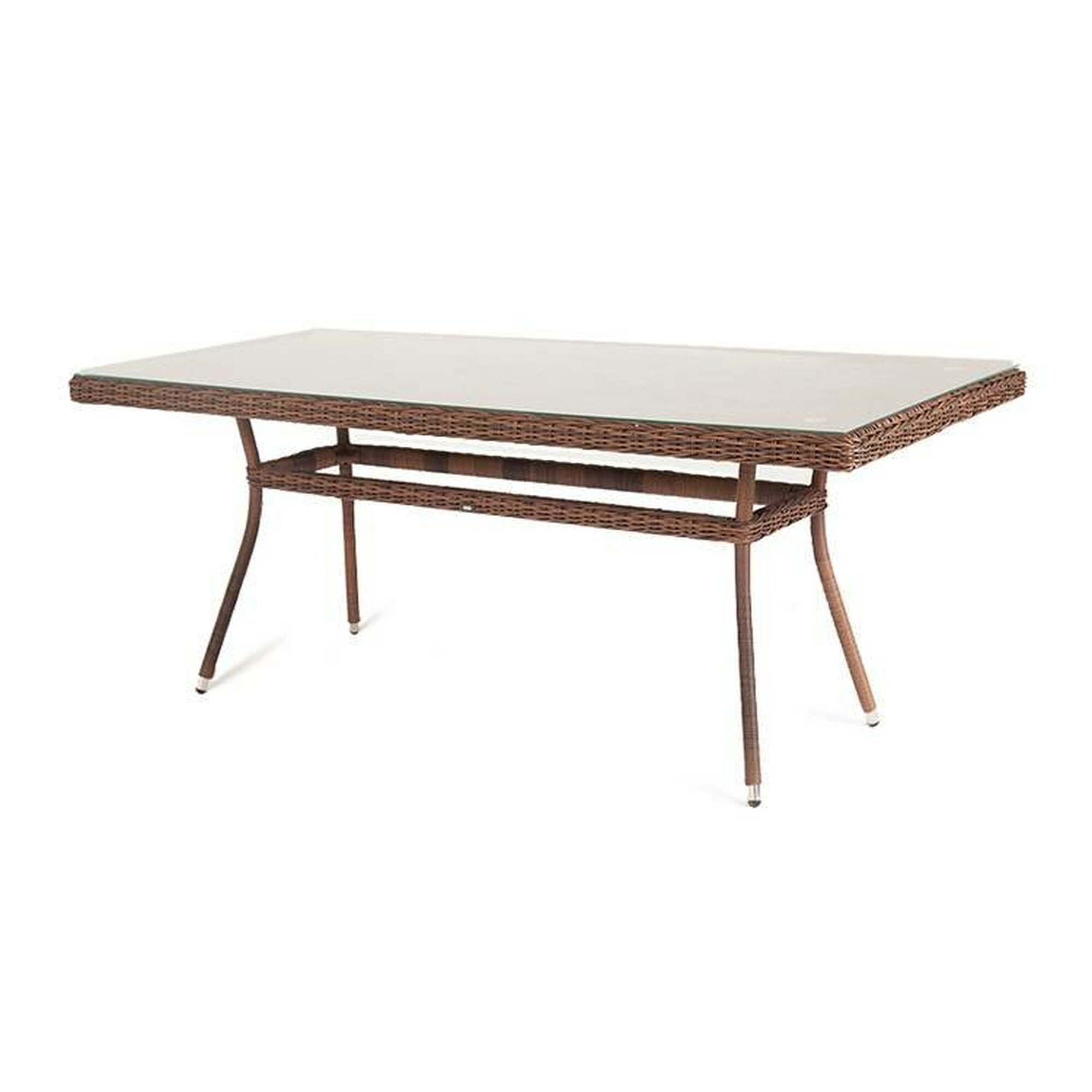 "Латте" плетеный стол из искусственного ротанга 1600×900×750 мм, цвет коричневый