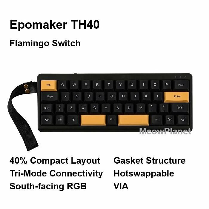 EPOMAKER Игровая клавиатура беспроводная , Английская раскладка, черно-серый