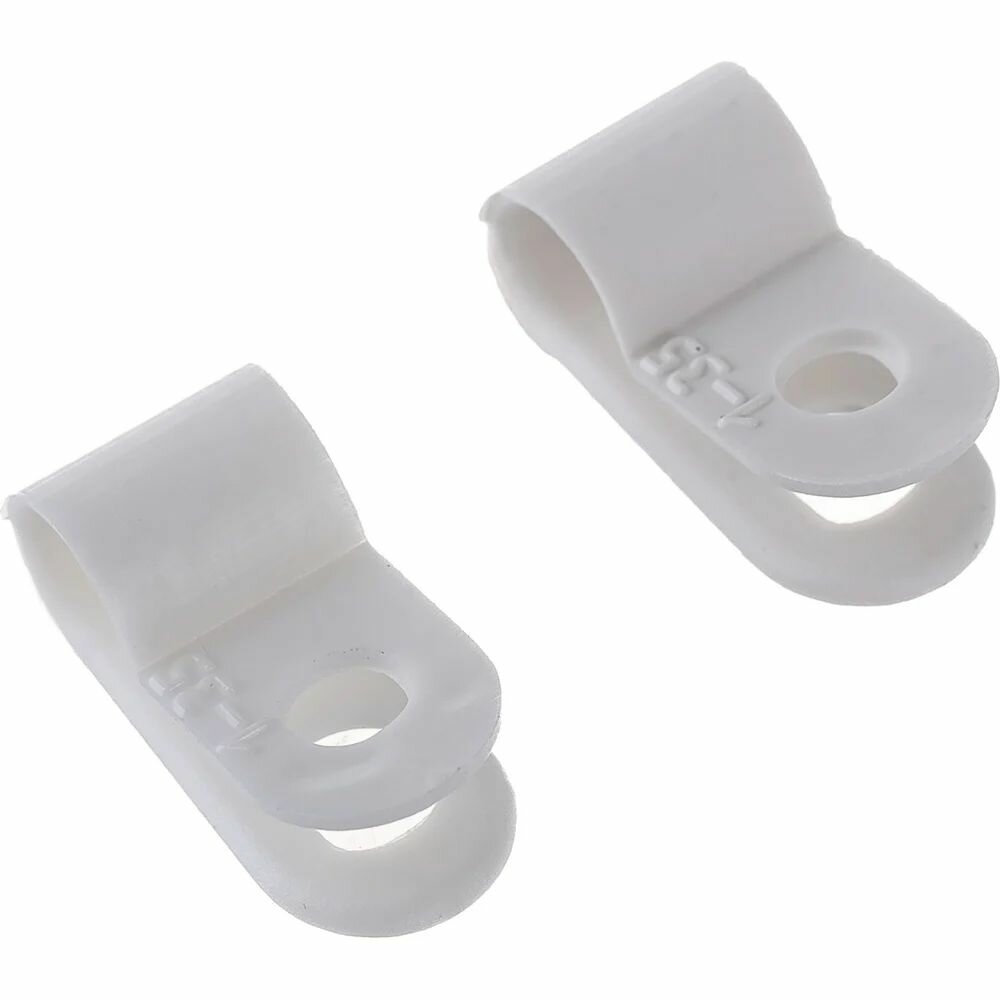 Кабельная скоба под винт REXANT 5 мм, белая, упаковка 50 шт. 07-4405