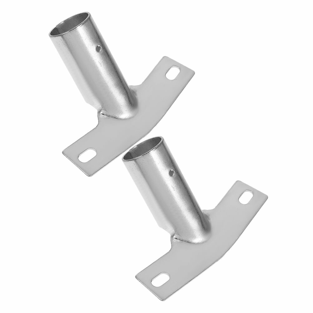 Комплект из 2 металлических держателей для ручек швабр, с резьбовым соединением, для домашней уборки