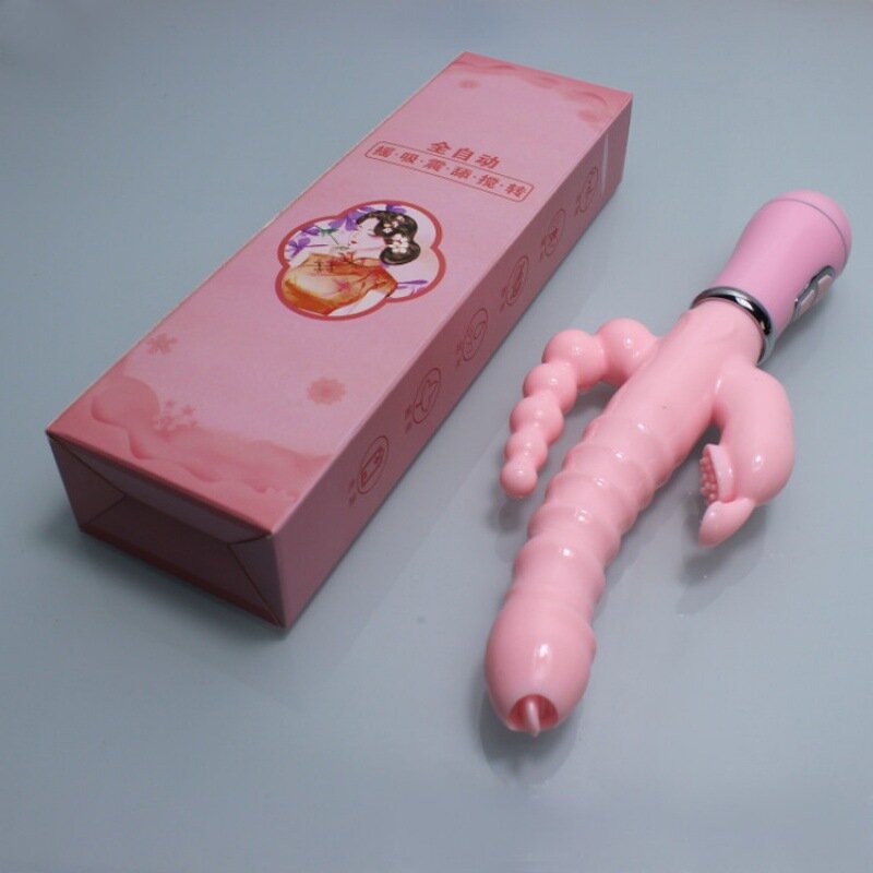 Mu Shang's Fancy Vibrator Задний суд Женский Забавный лизающий язык Мастурбатор Тройничный вибратор Внешняя торговля