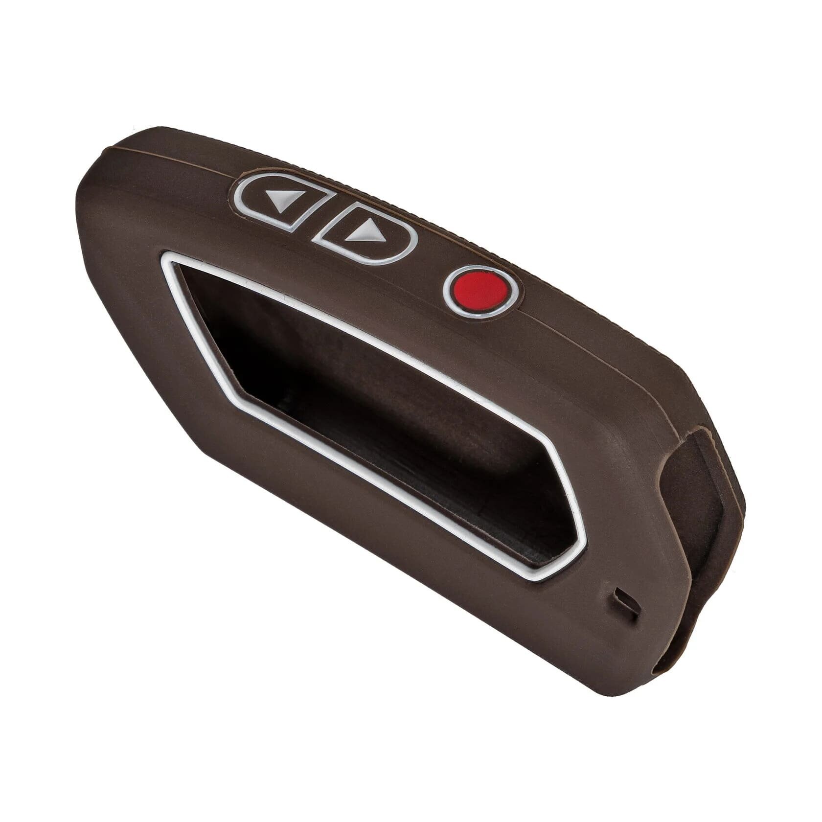 Чехол брелка для Pandora DX90 (обновленный) (Коричневый/Белый)