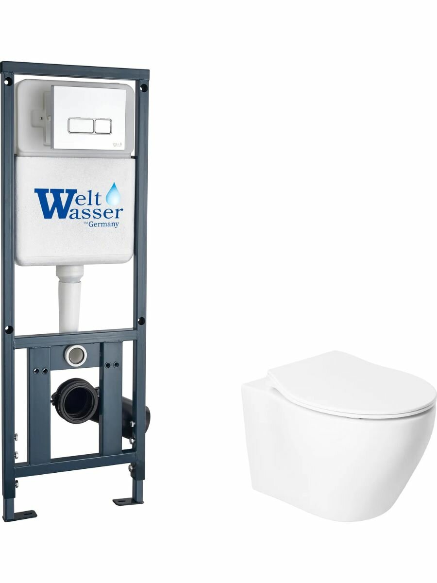 Инсталляция с унитазом комплект Saniteco KW-99046 410 SE CR Marberg 410