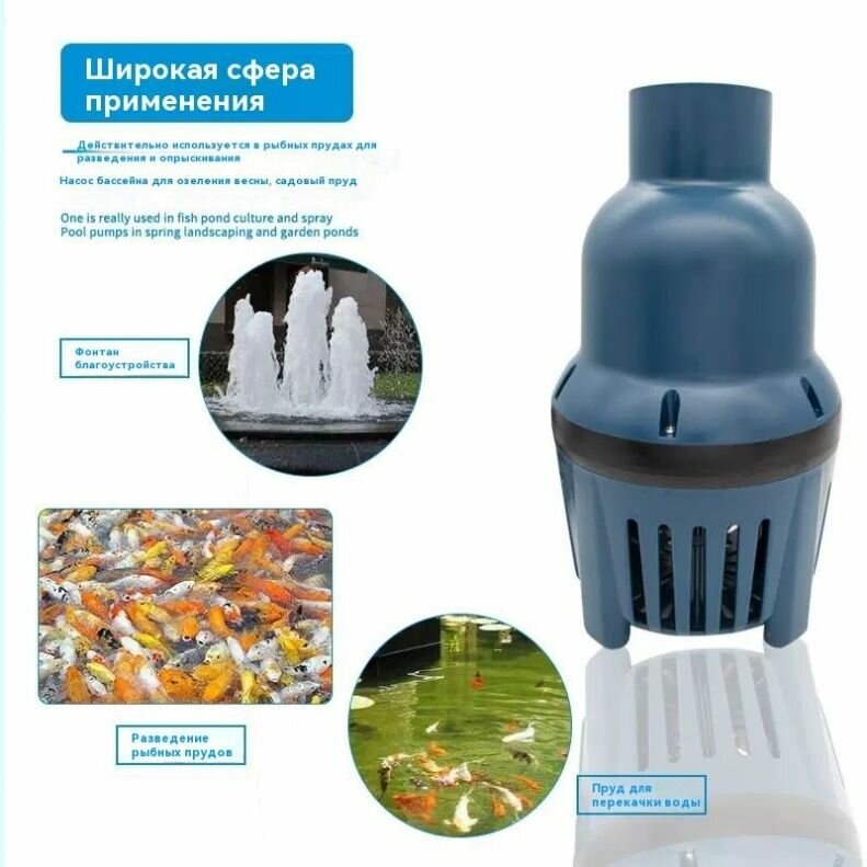 Эксклюзивный прудовый насос SOBO WP45000LP с мощностью 430 Вт демонстрирует производительность 45000 л/ч, оснащен выходом 110 мм и кабелем 4,5 м