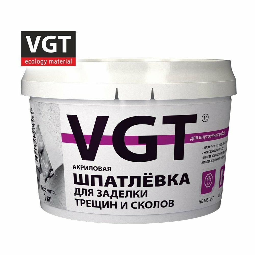 Акриловая шпатлевка для заделки трещин и сколов VGT 25550