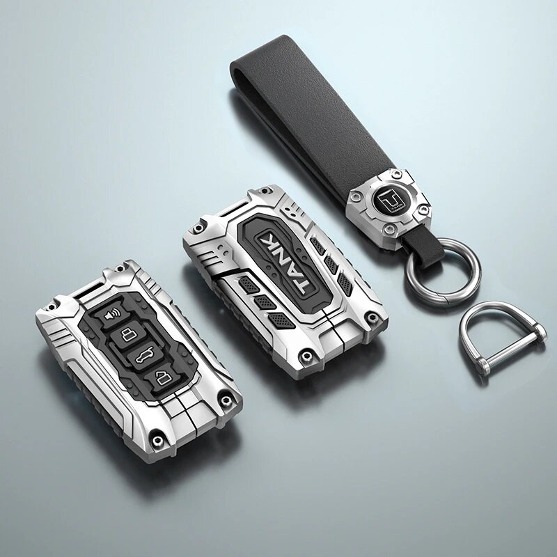 Чехол для автомобильного ключа из цинкового сплава для Great Wall GWM WEY TANK 300 500 Tank300 Tank500, чехол для пульта дистанционного управления, держатель для ключей, аксессуары