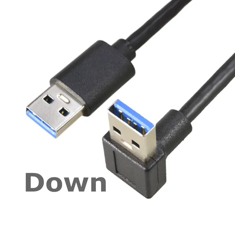 USB 3.0 кабель черный, 2m, Down