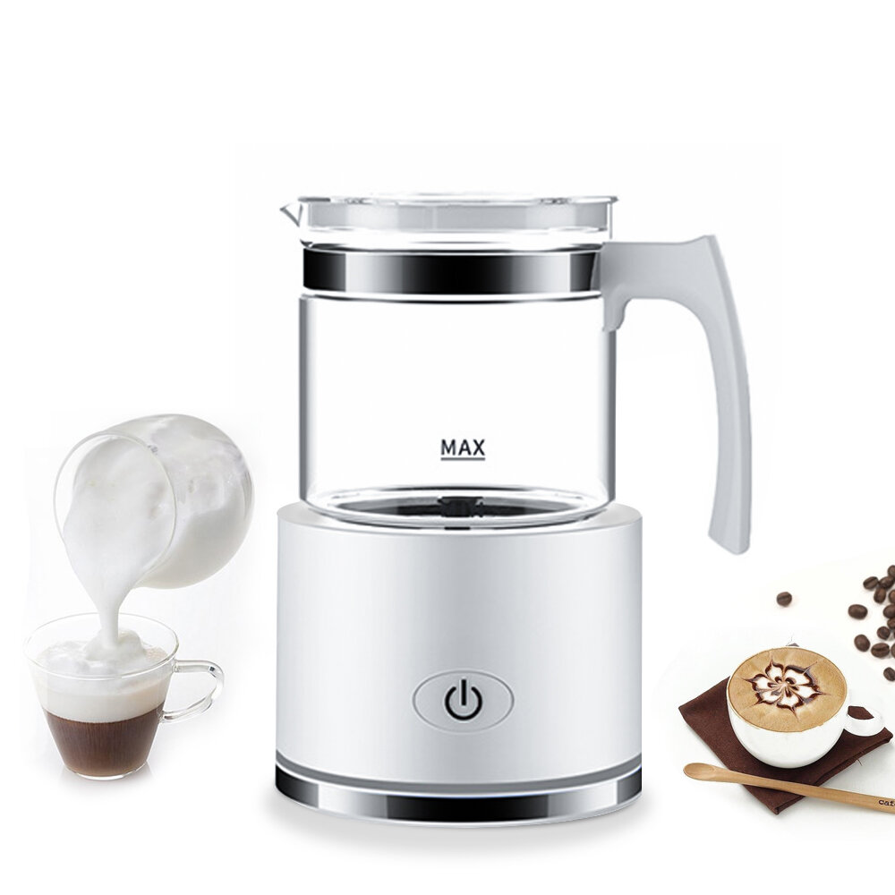 Детachable Milk Frother 8.45oz/250ml электрический пенек для молока и пароварка с сенсорным управлением 600W тихая работа 2 в 1 készитель горячего/холодного пены для эспрессо горячего шоколада молока черный белый 304 нержавеющая сталь высокоборсиликатное