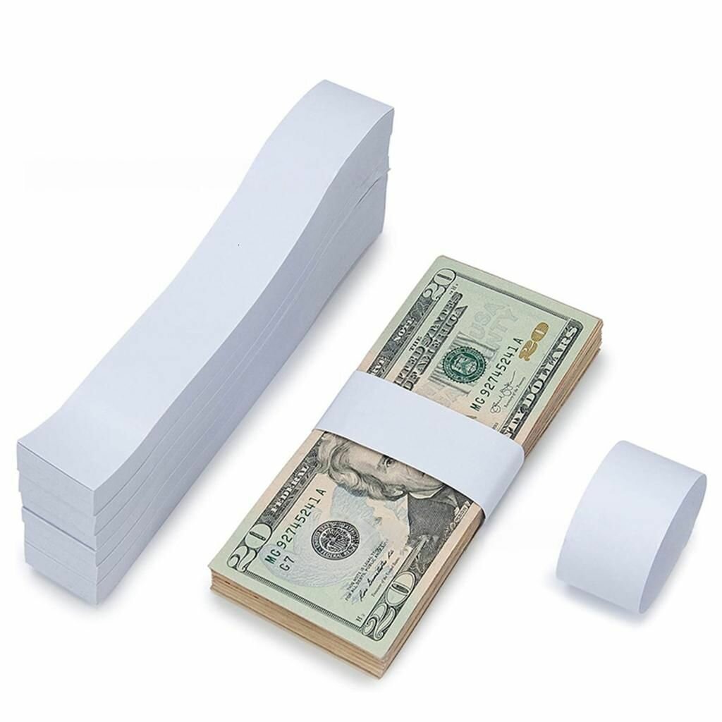 300 шт. Клейкие ленты для денег, бумажные ремешки для купюр