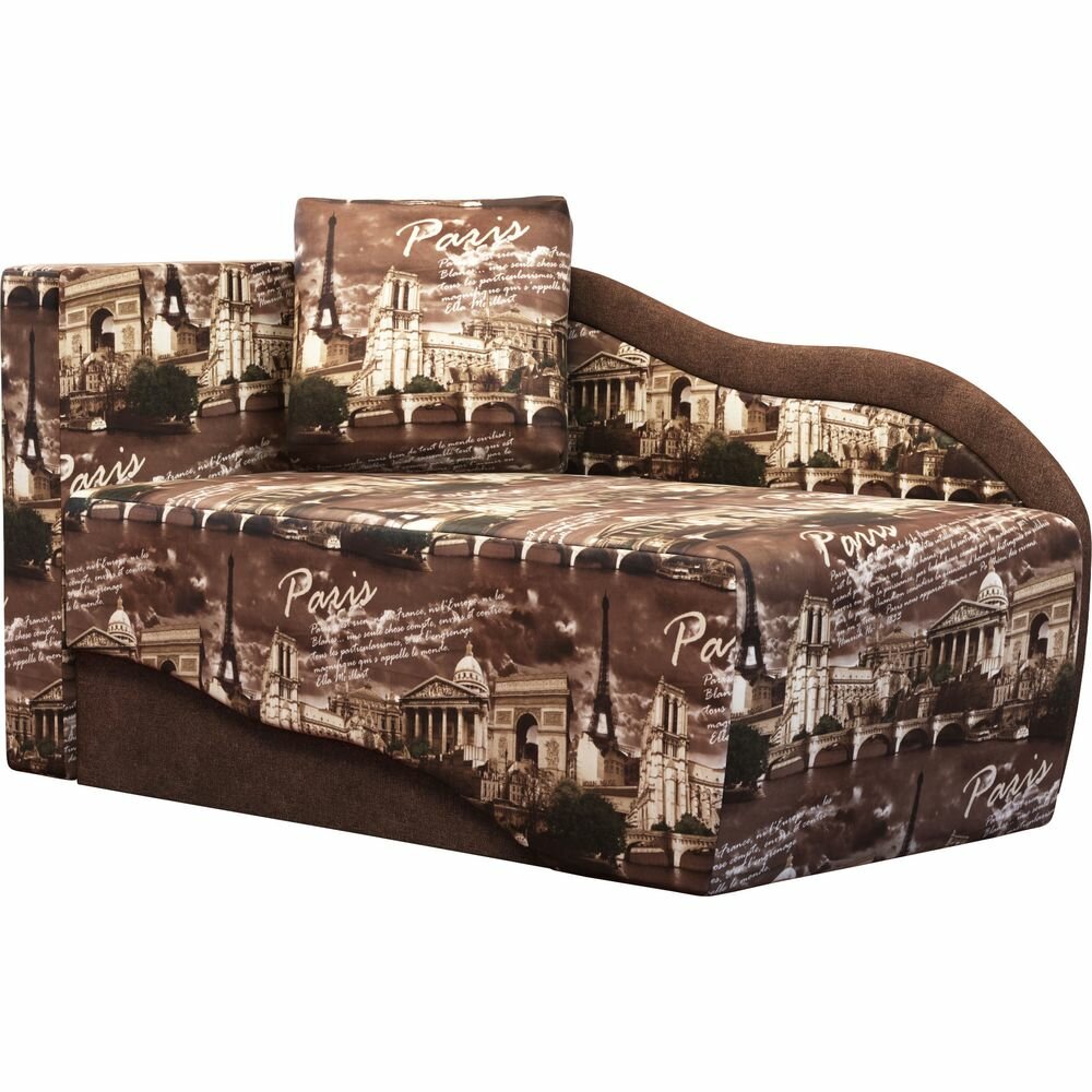 Диван кушетка Наш Диван Малютка А32 флок коричневый