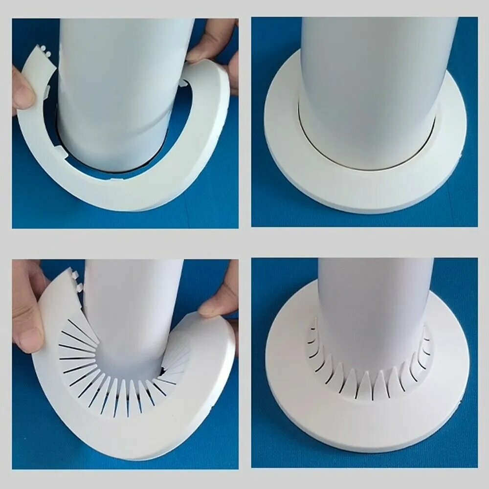 Накладка на трубу декоративная, обвод для труб 16 мм-40 мм, цвет Белый, 10 шт в комплекте