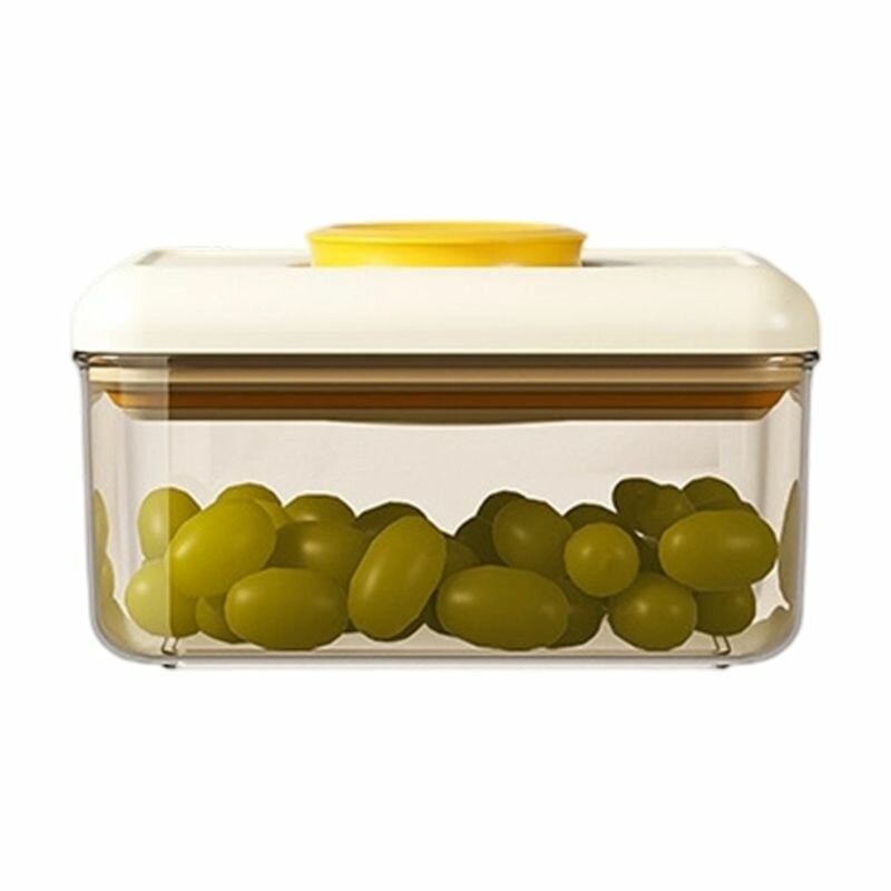 Прямоугольный вакуумный контейнер для хранения продуктов, Желтый - 600ml