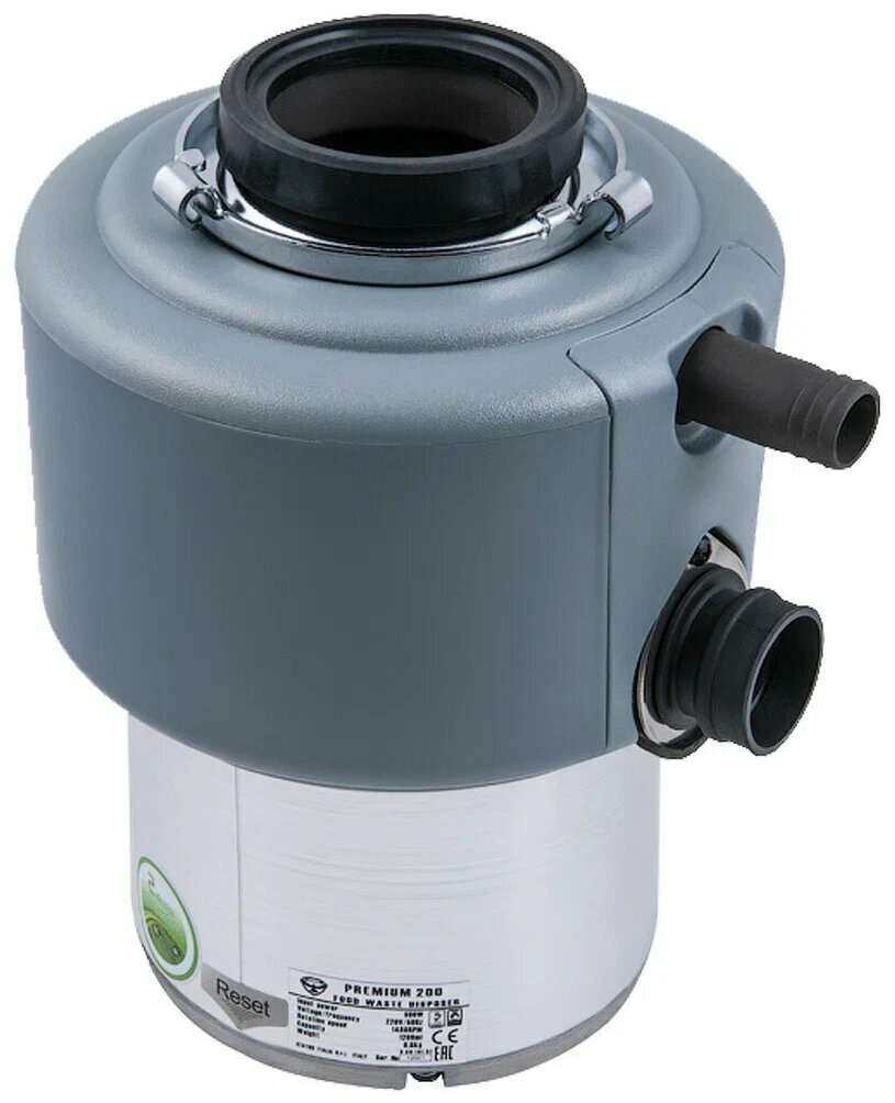 Измельчитель STATUS Premium 200, нержавеющая сталь, серый, защита от засора и запахов, 1.2л