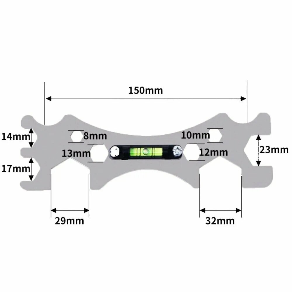 Специальный ключ с уровнем, измерительный инструмент для установки смесителя душа